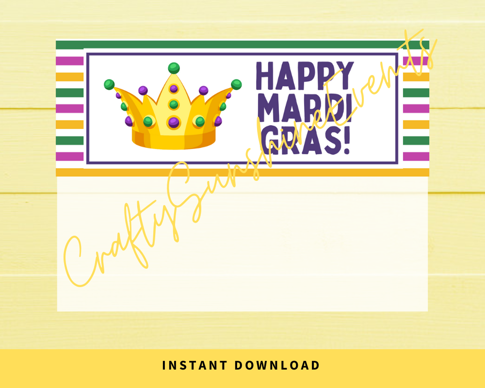 INSTANT DOWNLOAD Happy Mardi Gras Favor Bag Toppers – CraftySunshineEvents