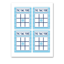 INSTANT DOWNLOAD Winter Snowflake Tic Tac Toe Game Cards ...