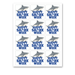 INSTANT DOWNLOAD Happy Shark Week Gift Tags 2.5x2.5 – CraftySunshineEvents
