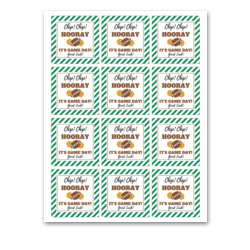 INSTANT DOWNLOAD Chip Chip Hooray It's Game Day Good Luck Football Squ ...